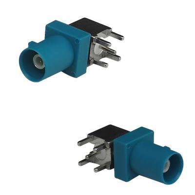 China Z Code FAKRA PCB Connector Right Angle Type PCB Mount For GPS Systems for sale