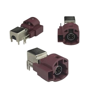 China 4+2Pin FAKRA HSD Connector PCB Mount RF Coaxial Connector For GPS for sale