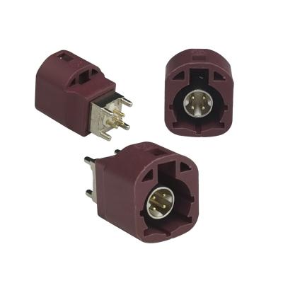 China FAKRA HSD LVDS Connector 4Pin Straight Type PCB Mount for Vehicle GSM Signal for sale