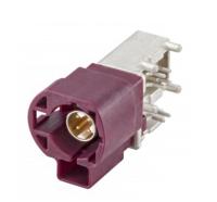China FAKRA male connector center pin soldering process/copper sleeve crimping process suitable for coaxial cables RG174, RG316, RG188, PE-B100, PE-C100, LMR-100, blue for sale
