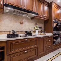 China Classical Kitchen Cabinet with Quartz Countertop and Blum Hardware for sale