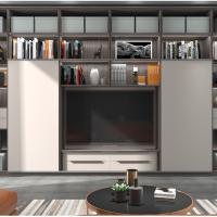 China Modern Minimalist TV Entertainment Stand Media Console Lacquer Finish for sale