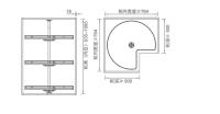 China 3 Tier Closet Organizer Tray Accessories 360° Rotatable Custom for sale