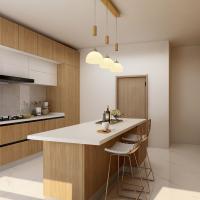 China Prefabricated Modern Kitchen Cabinet Furniture Buildin Pantry Complete Plywood for sale