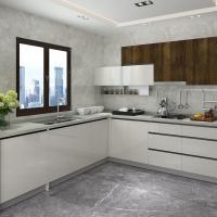 China Dark Plywood HDF Wood Pantry Cabinet Floor To Ceiling For Kitchen for sale