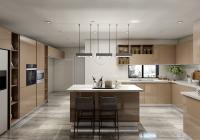 China Melamine Finish Lacquer Design Ranghood&Cooker  Solid Wood Kitchen Cabinets for sale