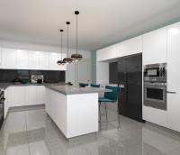 China Home Indoor Designs Sintered Stone for pantry appliance Kitchen Cabinet Door for sale