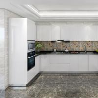 China Home Furniture Sintered Stone Kitchen Cabinet Wood Grain Design for sale