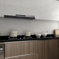 China Walnut Solid Wood Modern Kitchen Cabinet Pantry Joinery Frameless for sale