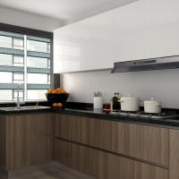 China Walnut Solid Wood Modern Kitchen Cabinet Pantry Joinery Frameless for sale