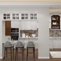 China Readymade Kitchen Sink Cupboard Cabinets Frameless Brushed Nickel Hardware for sale
