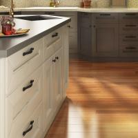 China White Wooden Base Built In Pantry Cabinet Scandinavian Style For Kitchen for sale