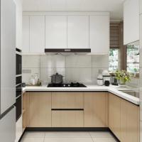 China OEM Slab Alder Wood Modern Kitchen Cabinets Carcass Unit Euro Style for sale