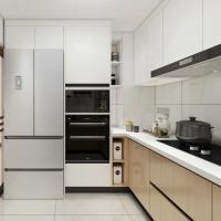 China OEM Slab Alder Wood Modern Kitchen Cabinets Carcass Unit Euro Style for sale