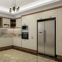 China Eco Friendly MDF White Kitchen Pantry Cabinets Contemporary Readymade for sale