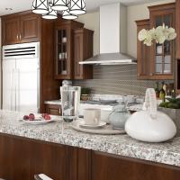 China Natural Wood Prefabricated Cabinets Kitchen Sink Cupboard Metal Honey Oak for sale