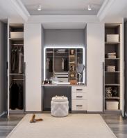 China White Solid Wood Small Walk In Wardrobe Room Closet Shaker Style for sale