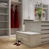 China Leminate Corner Walk In Wardrobe Furniture Off White for sale