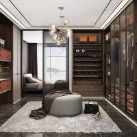 China Modern Fitted PVC Walk In Garderobe Robe Cupboards MDF Ready Made for sale