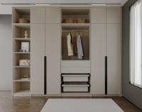 China Hotel Walk In Cupboard Custom Closets Particle Board Carcass High Gloss for sale