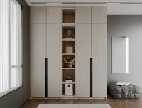China Hotel Walk In Cupboard Custom Closets Particle Board Carcass High Gloss for sale