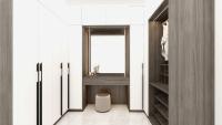China Blum Hettich Hardware Modular Walk In Closet Garderobe Sliding Door for sale