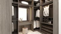 China Blum Hettich Hardware Modular Walk In Closet Garderobe Sliding Door for sale