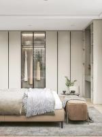 China MDF Wooden 6x6 Walk In Closet Wardrobe Units Double Door for sale