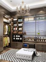 China U Shaped Woodgrain Walk In Closet Dresser Walking Wardrobe Appliance Furniture for sale