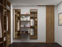 China Hinged Door MDF Built In Walk In Wardrobe Furniture Custom for sale