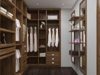China Hinged Door MDF Built In Walk In Wardrobe Furniture Custom for sale