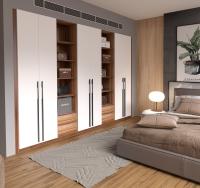 China Eco Friendly Swing Door Wardrobe White Cabinet 2 Door For Hanging Clothes for sale