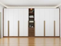 China Bedroom Walnut Glass Swing Door Wardrobe Modular Assembled for sale