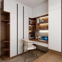 China MDF Particle Board Solid Wood White Wardrobe 75cm Wide With Leminate Lacquer for sale