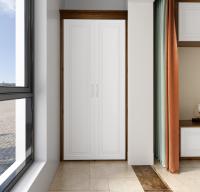 China Solid Wood Auto Swing Door Wardrobe White Anti Fouling Shaker Design for sale