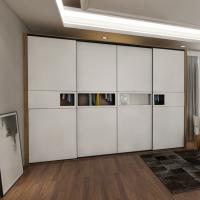 China Anti Scratch Master Bedroom Closet Organizer 150cm Wardrobe for sale