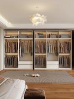 China Custom Household Sliding Door Wardrobe Already Assembled Wooden for sale