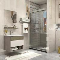 China Customized  PVC Woodgrain 72 Inch Bathroom Vanity cabinets ODM for sale
