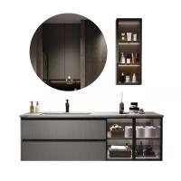 China Wall hung Custom Bathroom Vanity unit Melamine Particle Board 600mm for sale