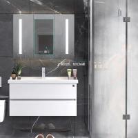China Under Mounting Wood Bath Vanity With Double Ceramic Sink 60 Inch for sale