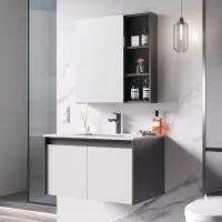 China Environment Friendly Painted Bathroom Vanity Unit 800mm Mirror lighted for sale