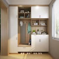 China Floor Wooden Slimline Shoe Storage Cabinet Entryway Customized for sale