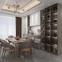China Particle Board Kitchenette Table And Chairs Dining Room Storage Cabinet Custom for sale