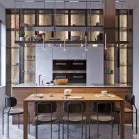 China Particle Board Kitchenette Table And Chairs Dining Room Storage Cabinet Custom for sale