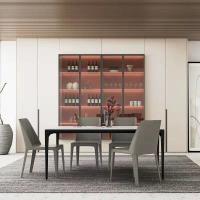China OEM Dining Room Buffet Cabinet Sideboard Table Leather Chairs for sale