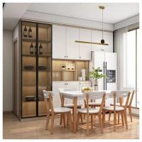 China Contemporary Sideboard Wooden Sideboard Cabinet With Marble Tabletop for sale