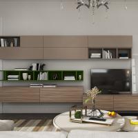 China MDF Solid Wood TV Stand Cabinet 80 inch With Anti Water Drawers for sale