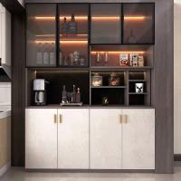 China Plywood Hardwood Glass Showcase Cabinet Display For Living Room Bookcase for sale