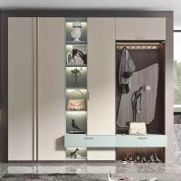 China ODM Wall Mounted Showcase Cabinet Commercial Glass Display Case Lacquer Finish for sale