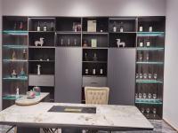 China Custom Showcase Glass Display Bookcase E1 Mdf Board Matt Finish for sale